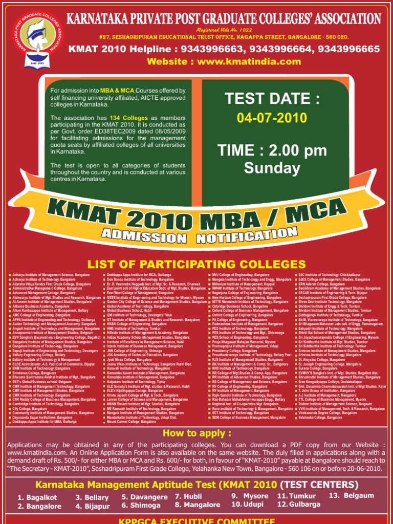 Kmat 2010 Notification | PDF