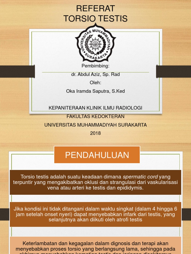 Torsio Testis: Diagnosis dan Terapi | PDF | Sains & Matematika