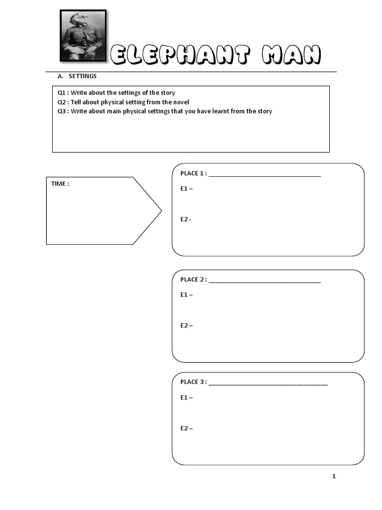 Elephant Man Study Guide | PDF | General Fiction
