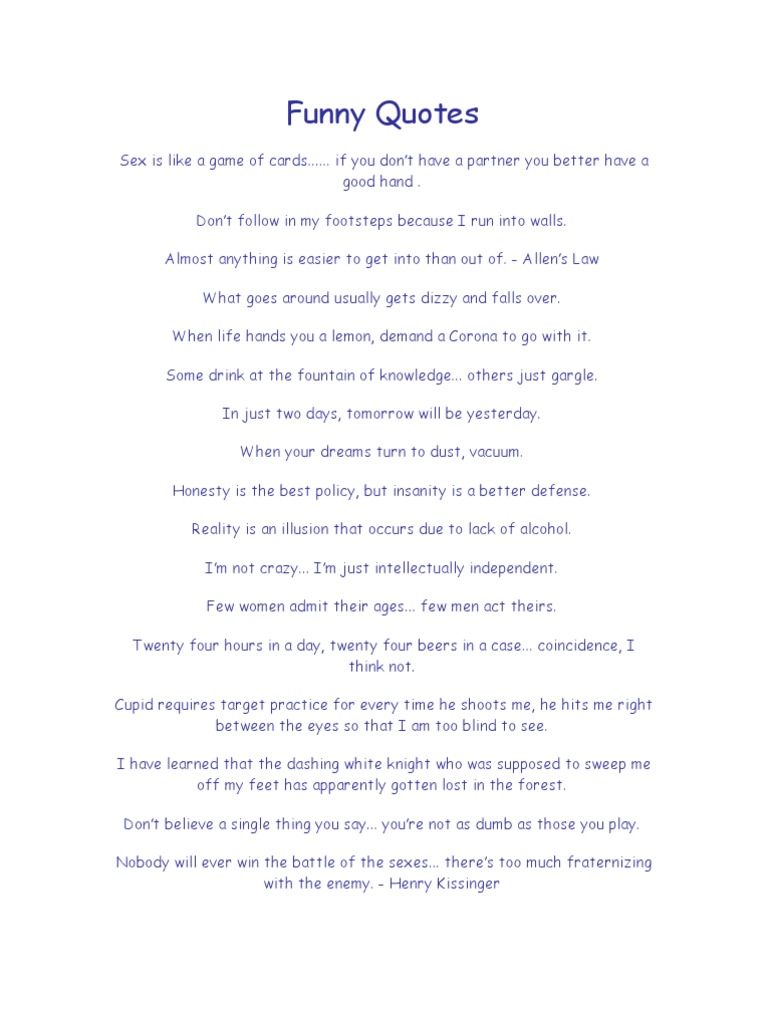 Funny Quotes | PDF