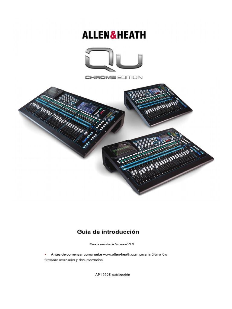 Qu Mixer Getting Started Guide AP10025 2 V1.9.en - Es | PDF | USB ...