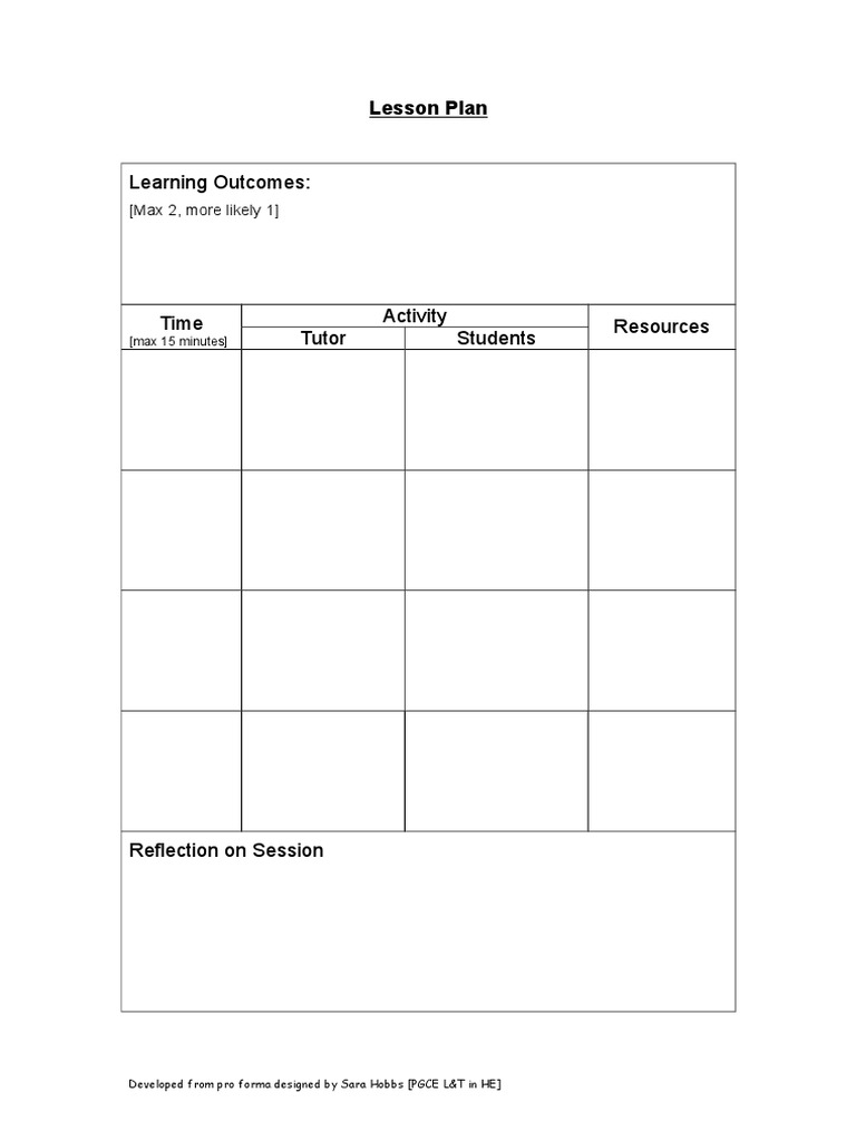 Micro Teaching Lesson Plan Pdf