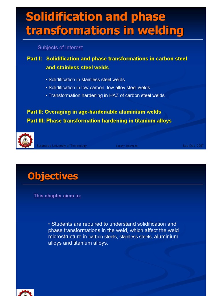 Metal Joining - 05 - Phase Transformation in Welding | PDF
