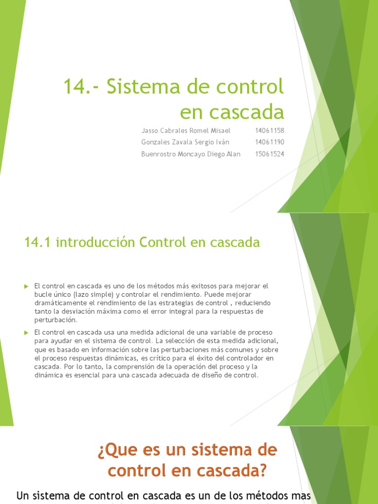Ingenieria de Control Clasico, Presentacion Control en Cascada | PDF ...