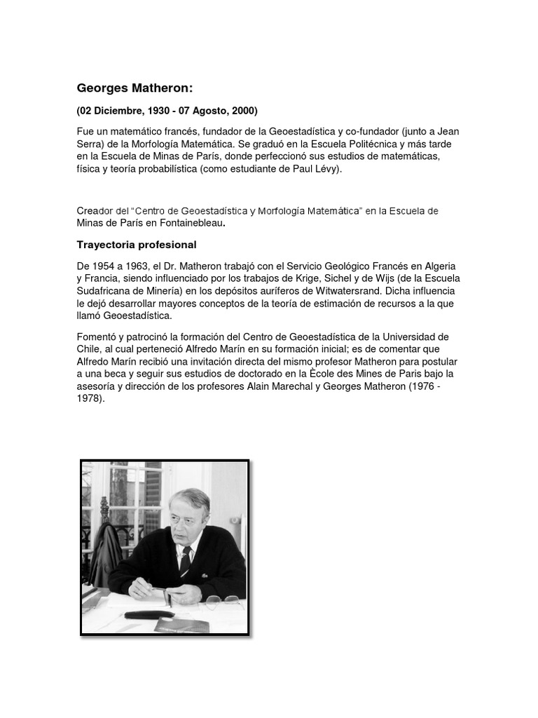 Georges Matheron | Descargar gratis PDF | Mecánica | Teoría de la ...