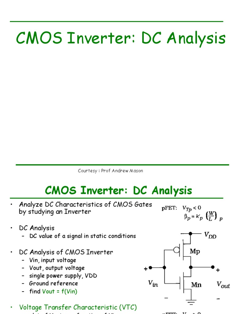 cmos inv 1.ppt | Cmos | Semiconductor Devices | Free 30-day Trial | Scribd