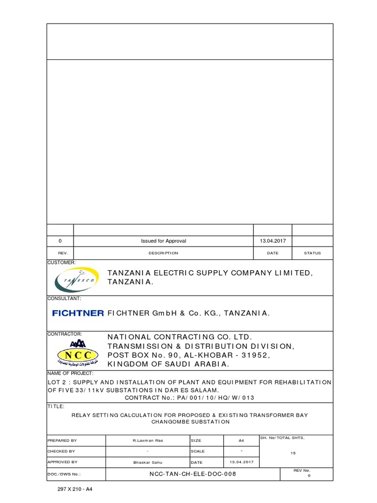 Transformer Relay Setting Calculation | PDF | Electrical Substation ...