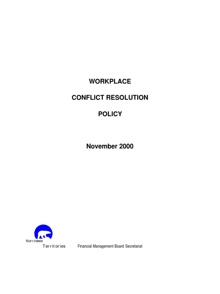 Workplace Conflict Resolution Policy | PDF | Mediation | Sexual Harassment