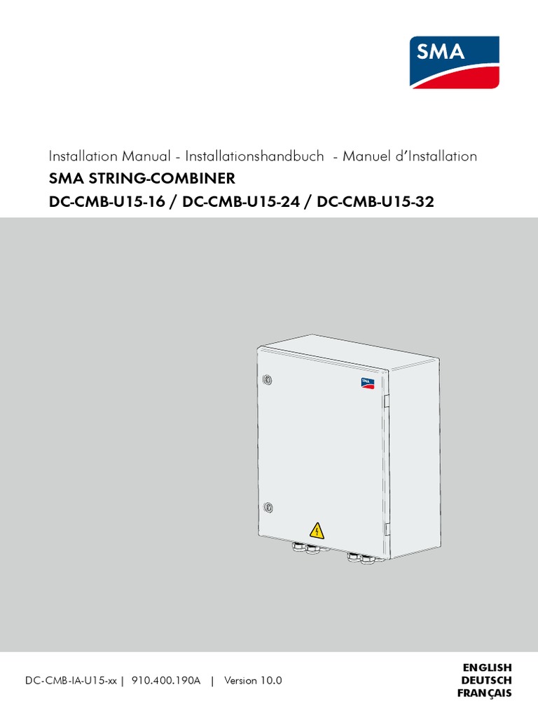 Datasheet DC CMB | PDF | Fuse (Electrical) | Photovoltaics