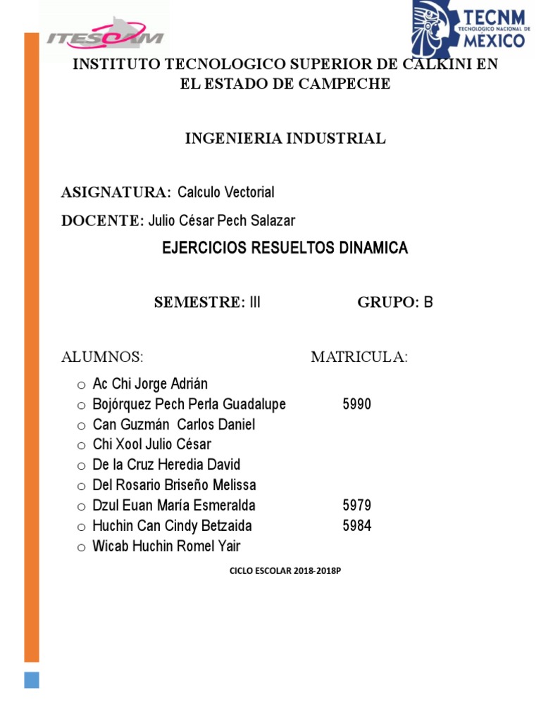 Ejercicios Resueltos Unidad 1 y 2 Equipo 3 | Descargar gratis PDF | Vector Euclidiano ...