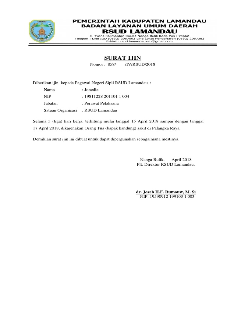 Surat Izin New2 | PDF