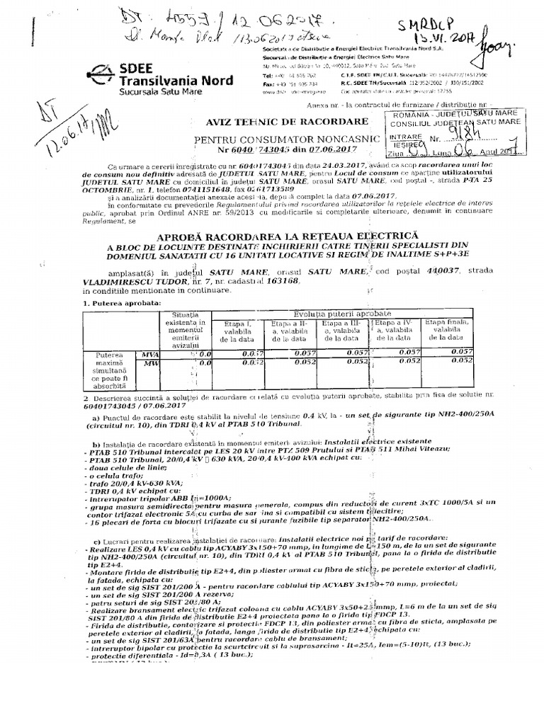 Aviz Tehnic de Racordare | PDF