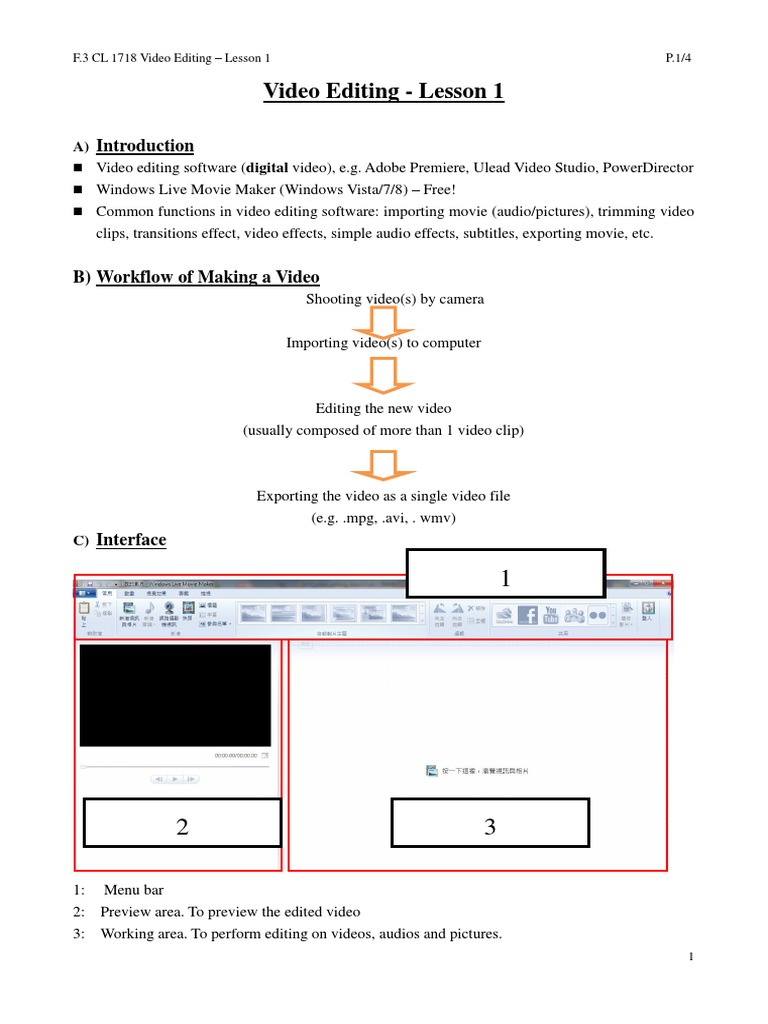 Video Editing Lesson1 | PDF | Media Technology | Digital Technology
