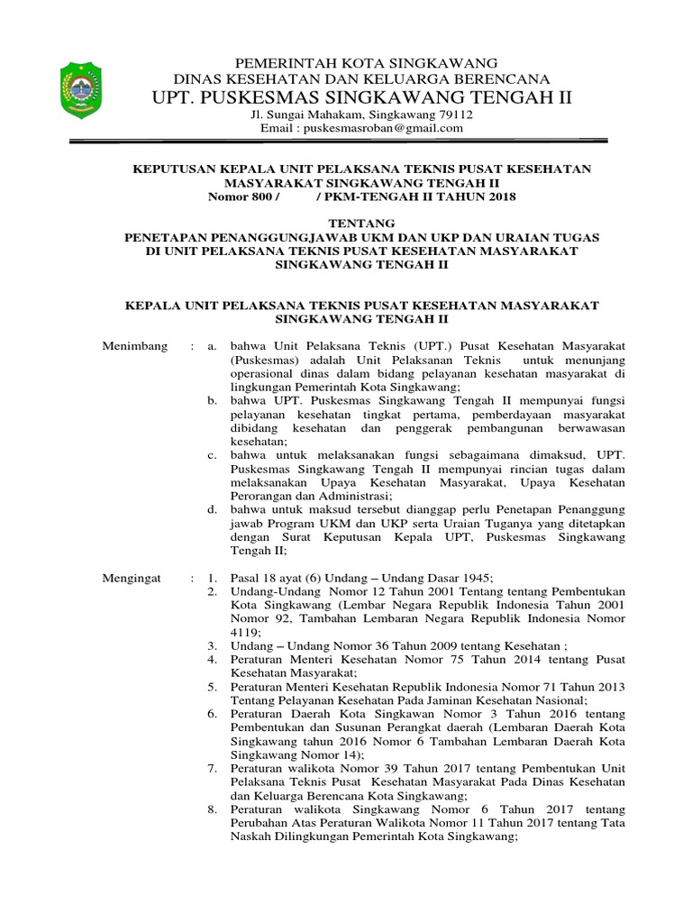 Penanggung Jawab UKM dan UKP | PDF | Pengembangan Diri | Sains & Matematika