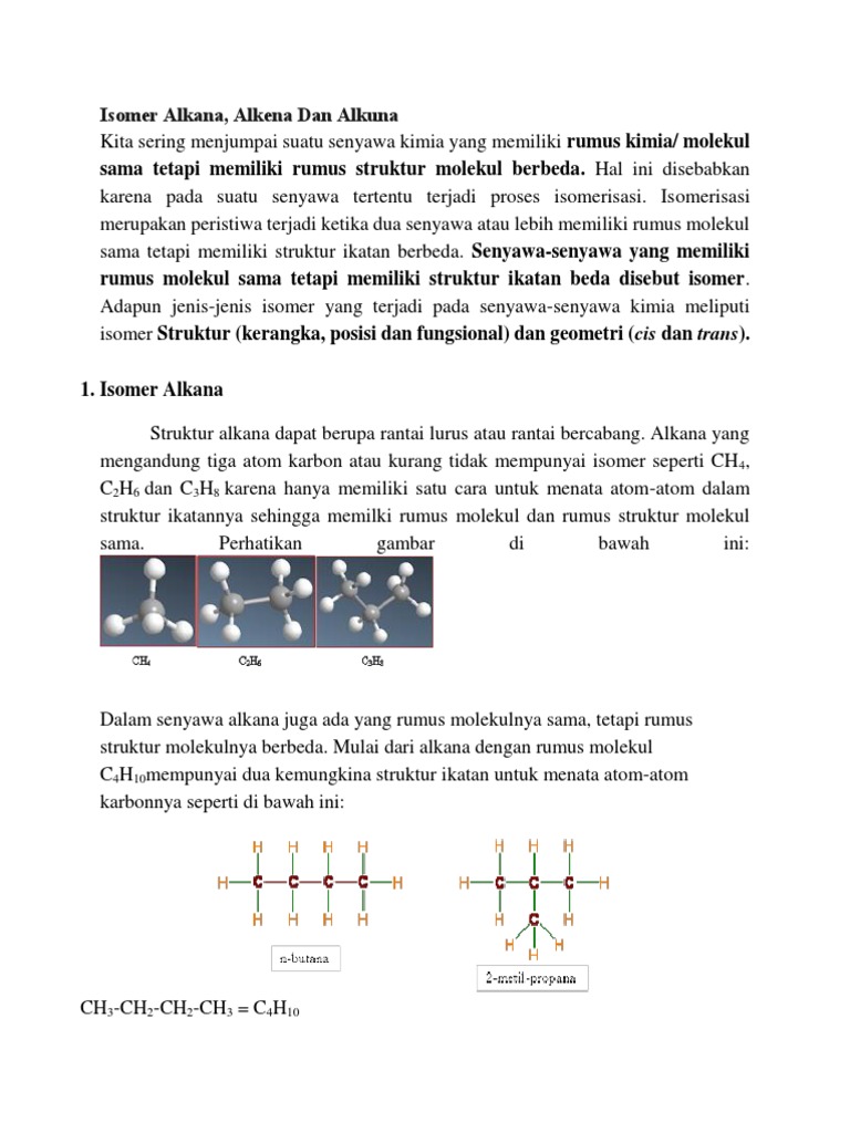 Isomer Alkana | PDF | Sains & Matematika