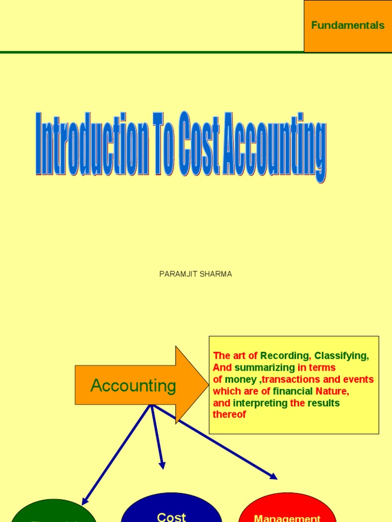Introduction to Cost Accounting Basics | PDF | Cost Accounting | Accounting