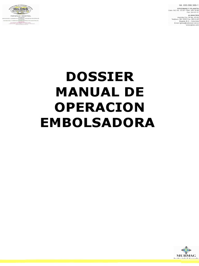 Manual de Operacion | PDF | Bienes manufacturados