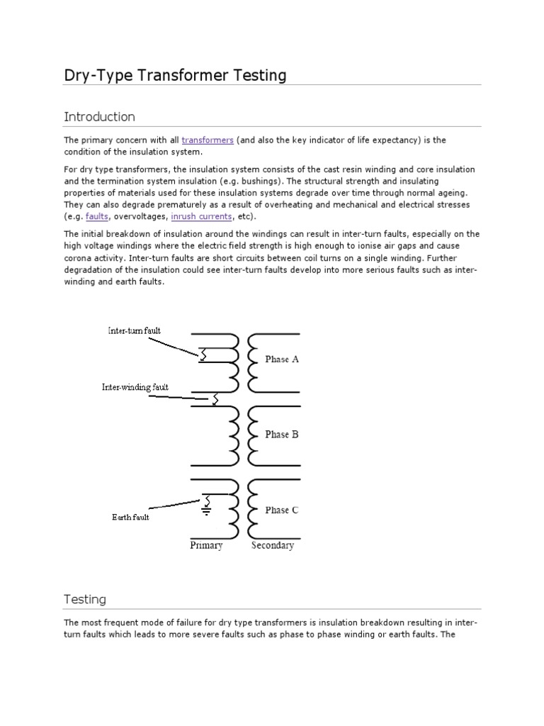 Dry Type Transformer Testing | PDF | Thermography | Transformer