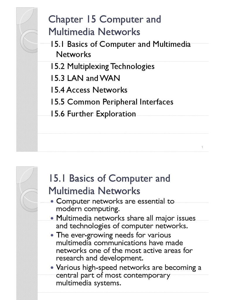 Chapter 15 Computer and Chapter 15 Computer and Multimedia Networks ...
