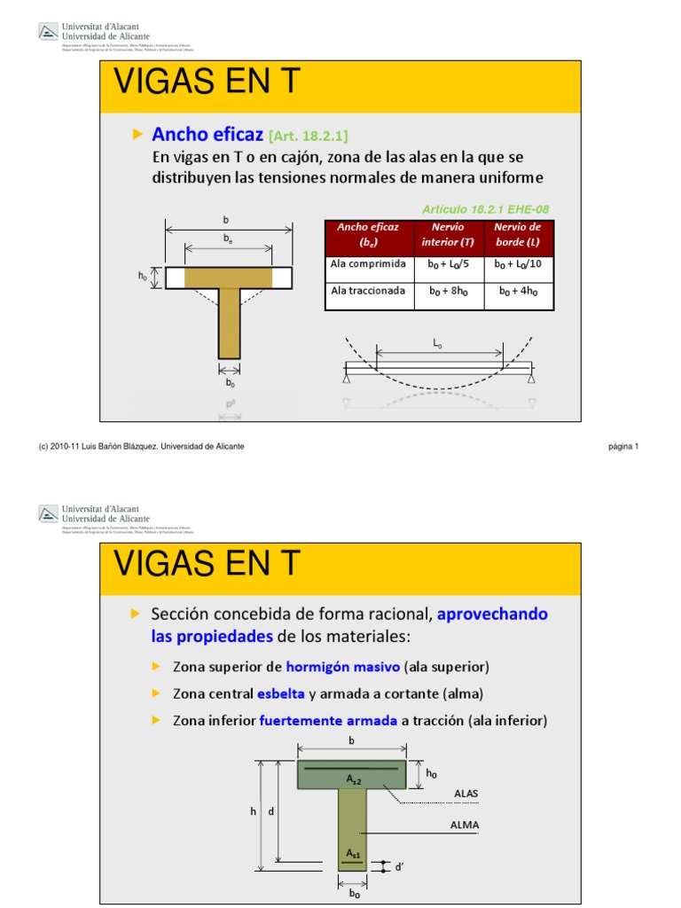 Diseno de Vigas T y L | PDF | Ingeniería estructural | Ingeniería de Edificación