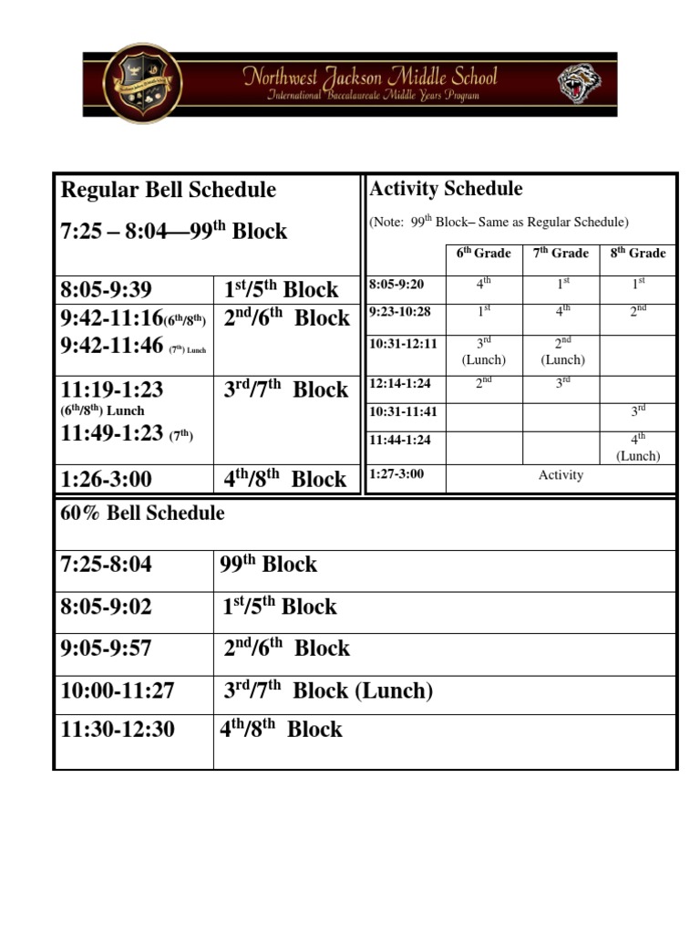 Bell Schedule | PDF
