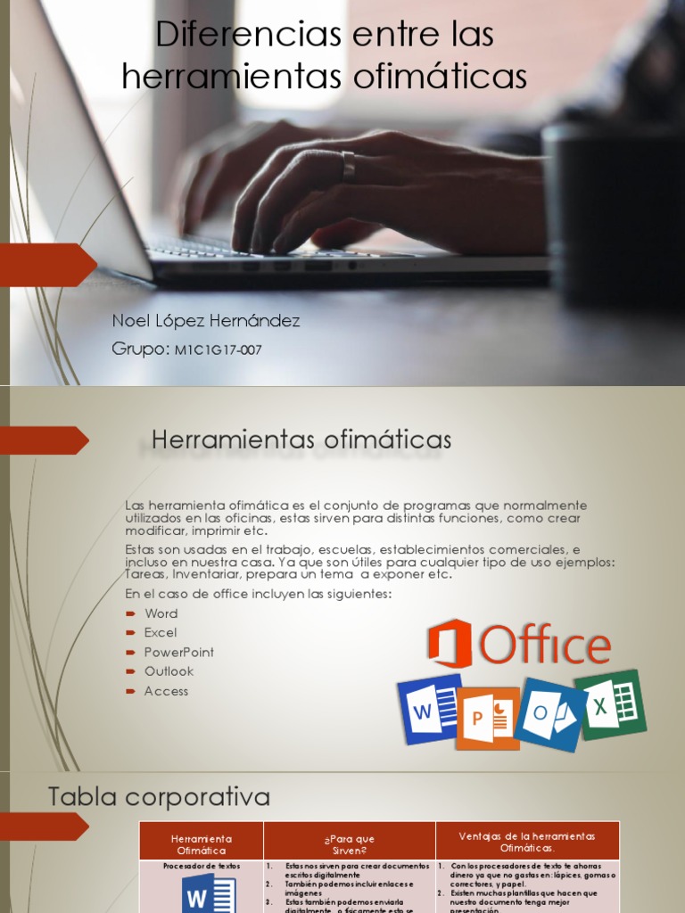 Diferencias Entre Las Herramientas Ofimáticas | PDF | Unidad Central de ...