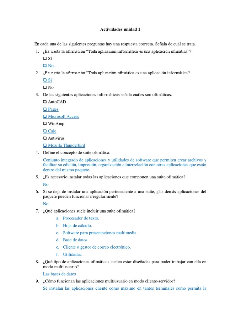 Soluc Actividades Unidad-1 PDF | PDF | Wiki | Wikipedia