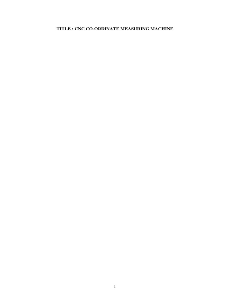 METROLOGY - Coordinate Measuring Machine | PDF | Accuracy And Precision ...