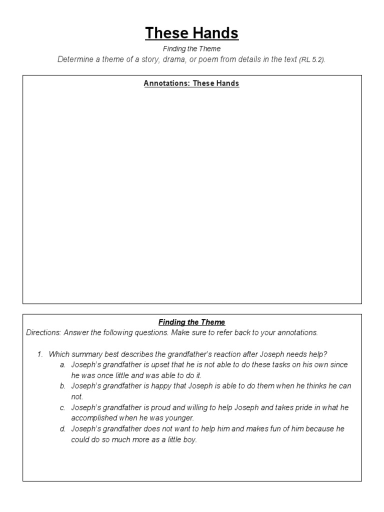 Theme These Hands | PDF