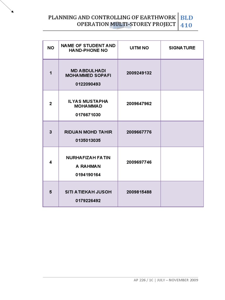 Earthwork Planning for Multi-Storey Project | PDF | Infrastructure ...