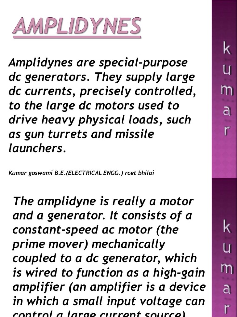Amplidyne PDF | PDF