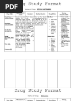 Nursing Drug Study Template | PDF | Therapy | Drugs