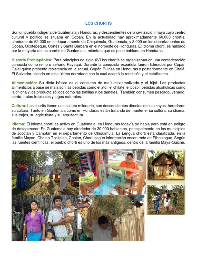 Historia y cultura de los chortis | PDF