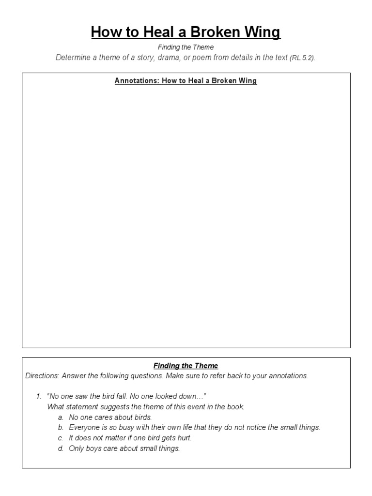 Theme How To Heal A Broken Wing | PDF