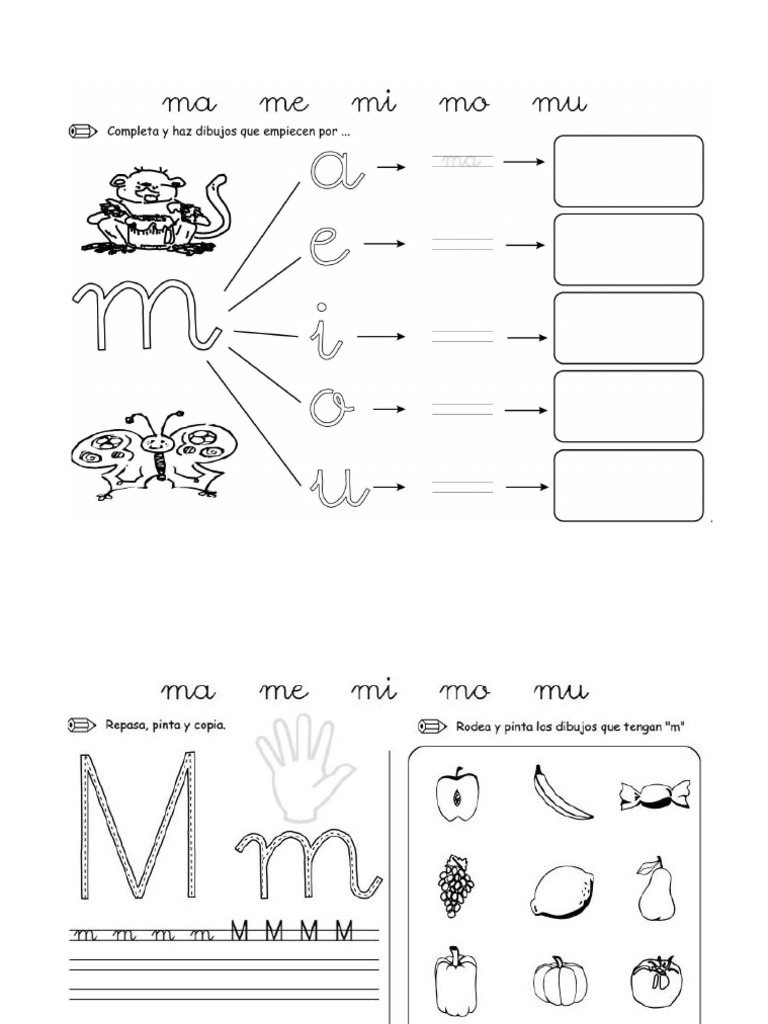 Actividades Letra M | PDF