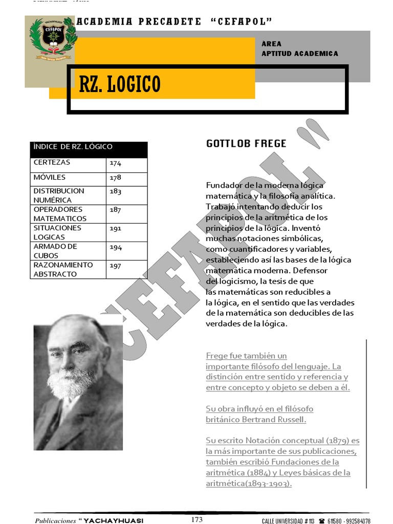 Raz - Lógico PDF | PDF | Gottlob Frege | Enseñanza de matemática
