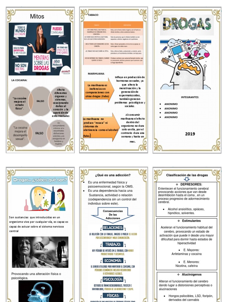 Triptico Drogas | PDF | Drogas | Cannabis (Droga)