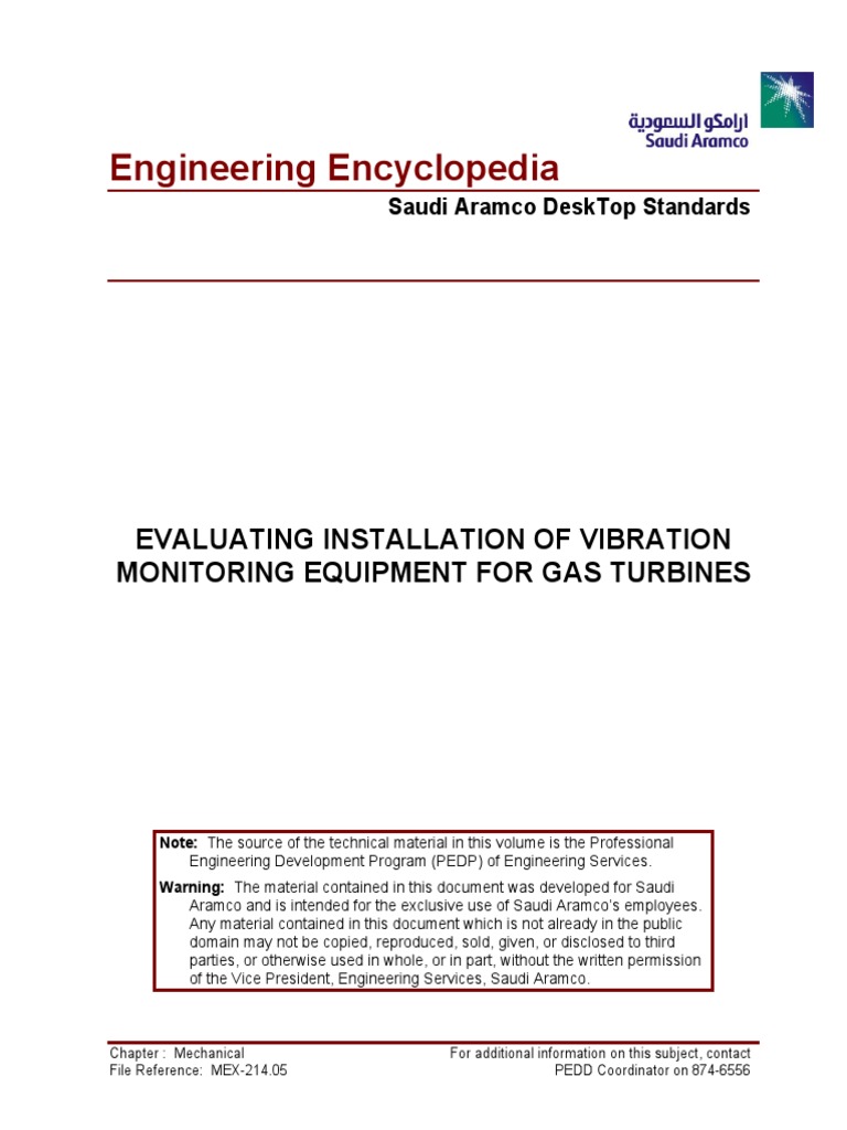 Evaluating Installation of Vibration Monitoring Equipment For Gas ...