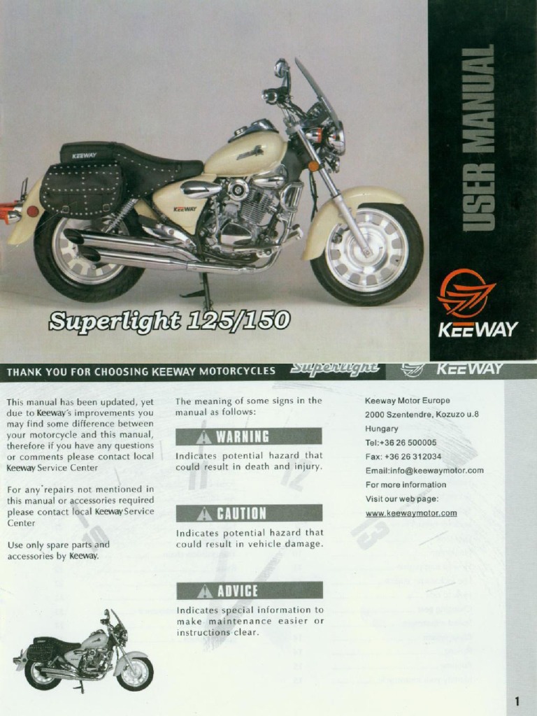 Keeway Superlight Manual en Ingles PDF | PDF | Foreign Language Studies