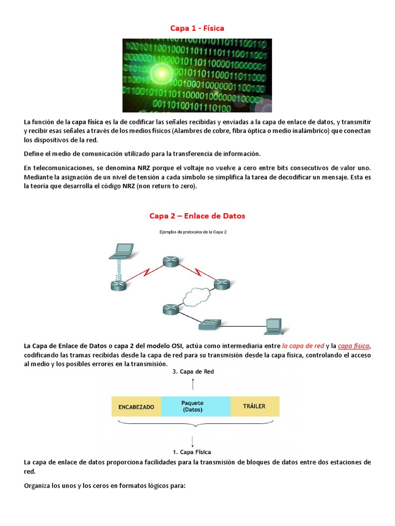 Capas 1-2-3 Del Modelo OSI | PDF | Red de computadoras | Protocolos de ...