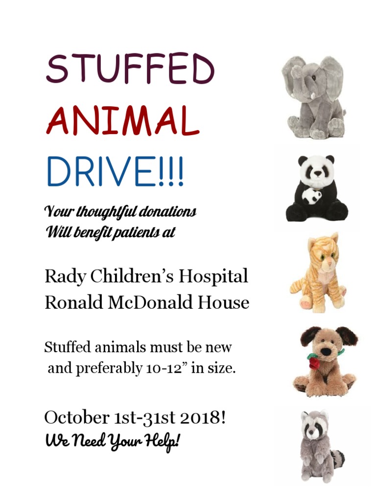 stuffed animal drive flyer- elliott