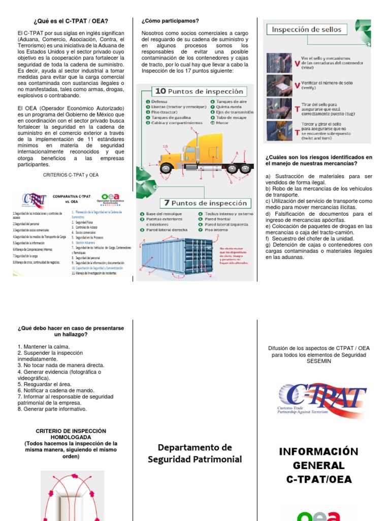 C-TPAT y OEA: Seguridad en Suministro | PDF | aduana | El comercio ...