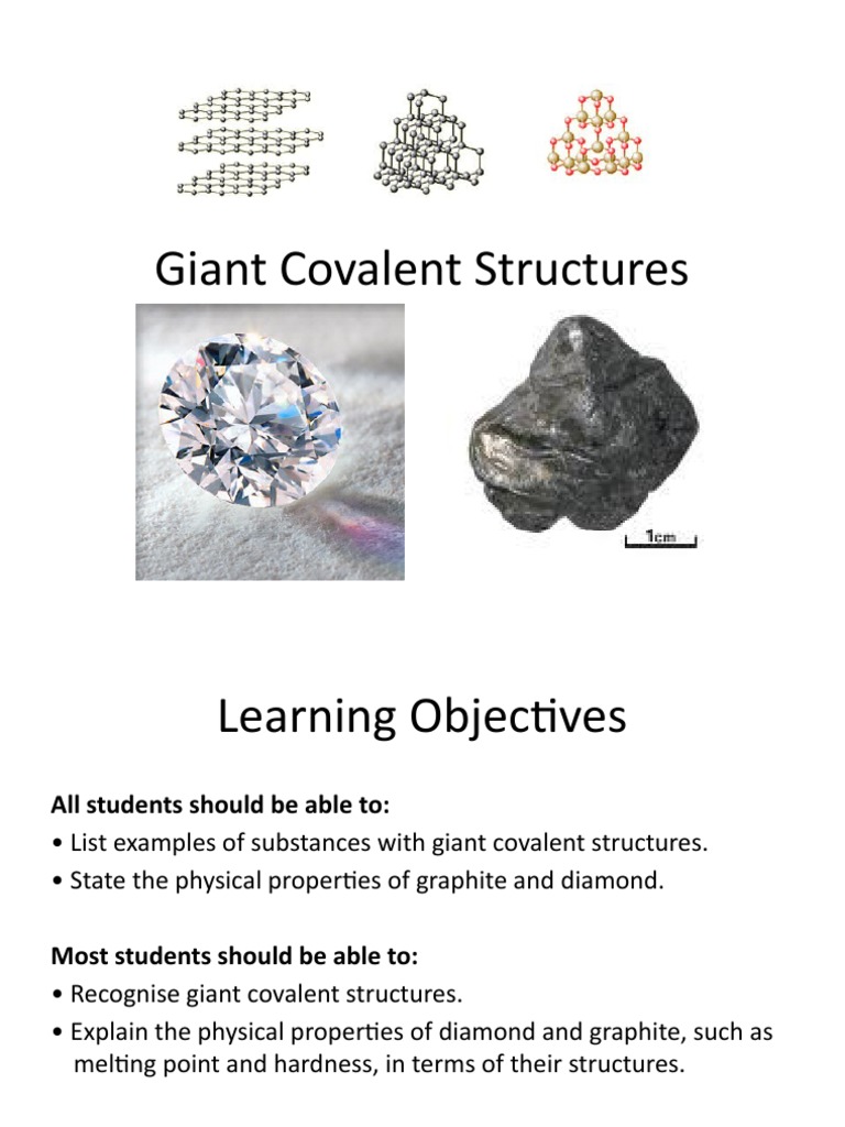 11OL2 - Giant Covalent Structures | PDF | Carbon | Covalent Bond