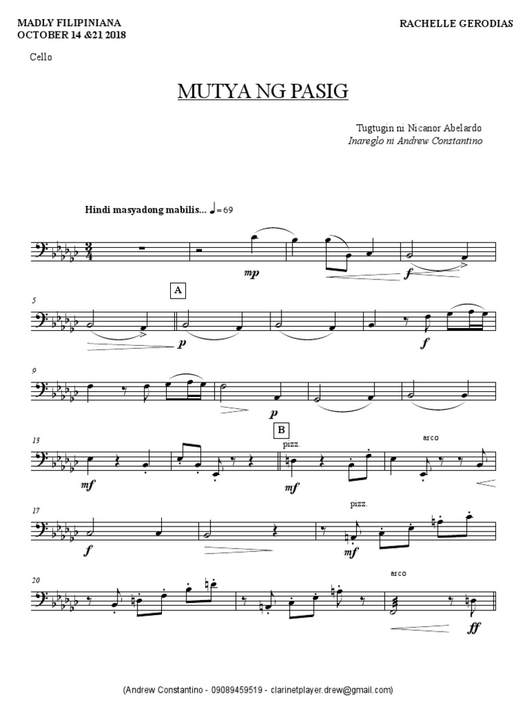 Mutya NG Pasig - Cello PDF | PDF