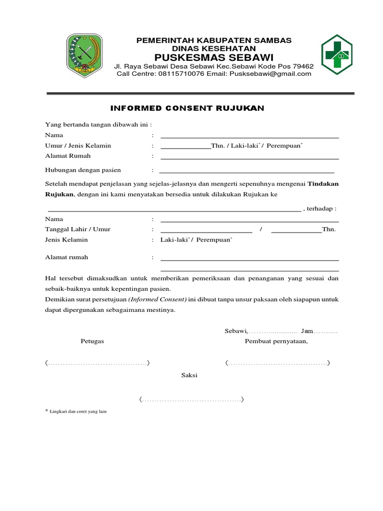 Informed Consent Rujukan | PDF