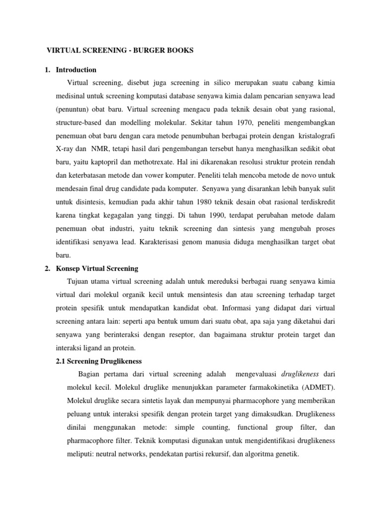 Virtual Screening untuk Obat Baru | PDF