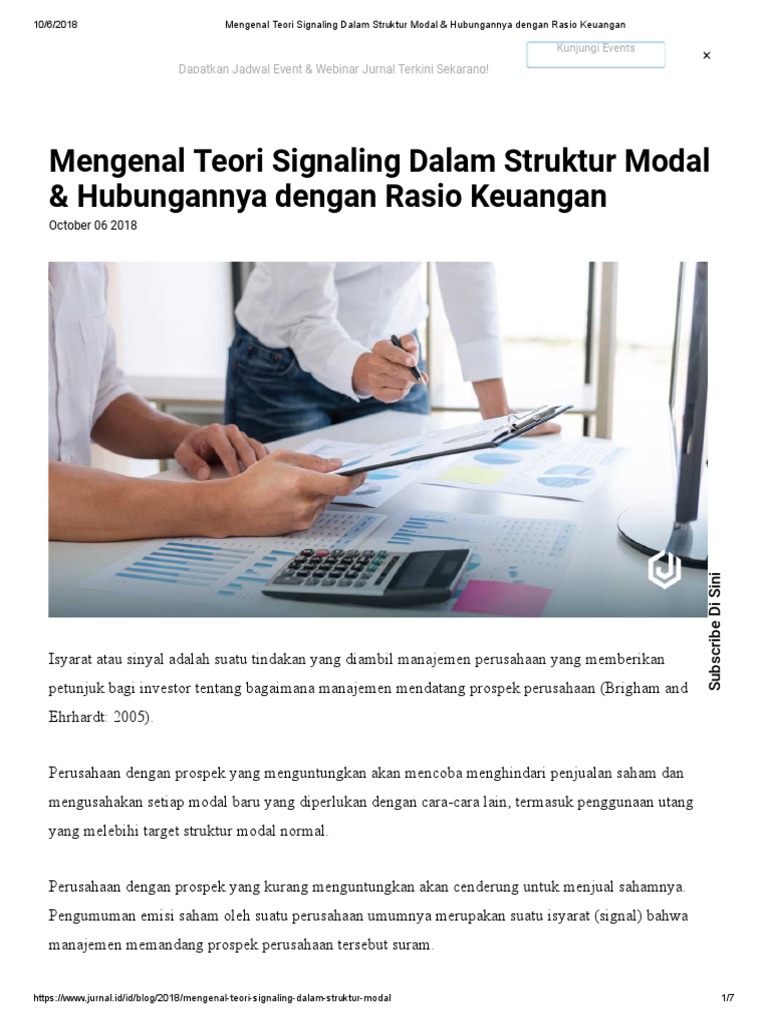 Mengenal Teori Signaling Dalam Struktur Modal & Hubungannya Dengan ...