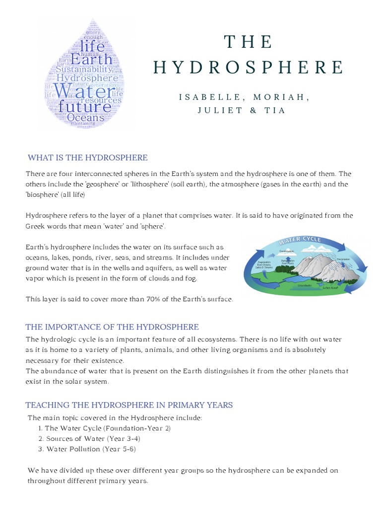 The Hydrosphere | PDF | Precipitation | Earth