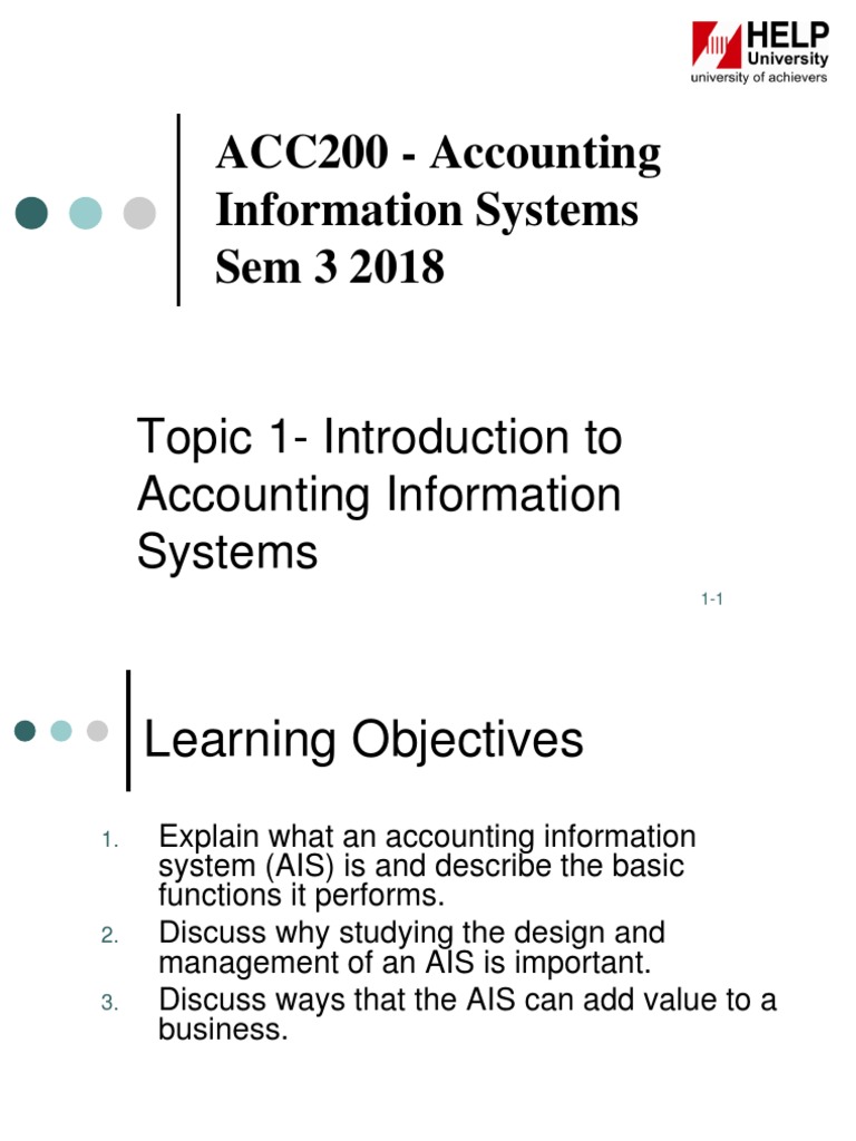 Topic 1 Introduction To Ais Pdf Value Chain Information System