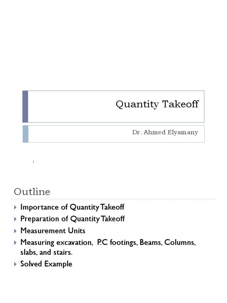 Quantity Takeoff for Contractors | PDF | Construction Bidding ...